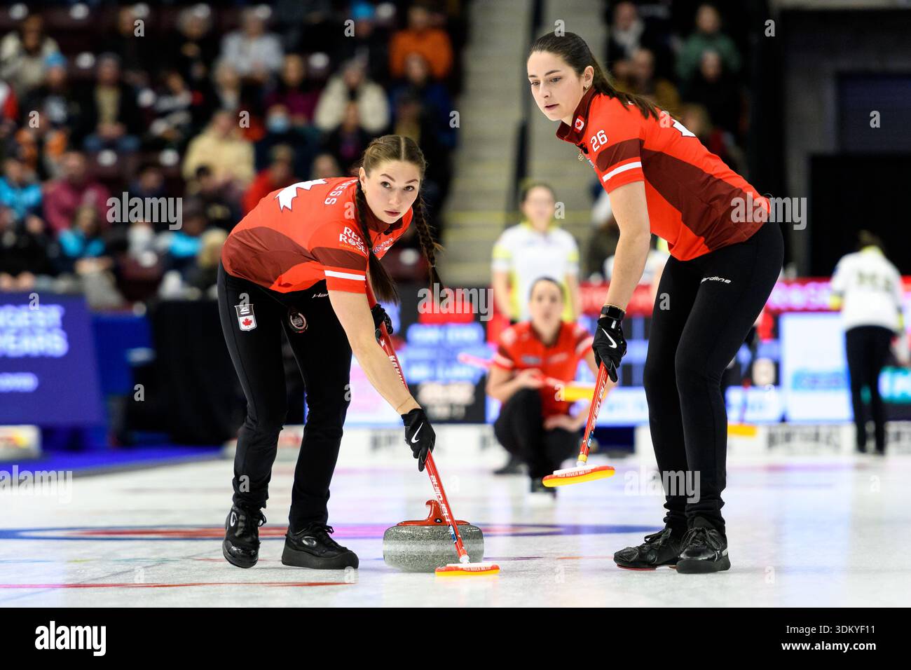 February 1, 2026, Mississauga, Ontario, Canada: KARLEE BURGESS (left ...