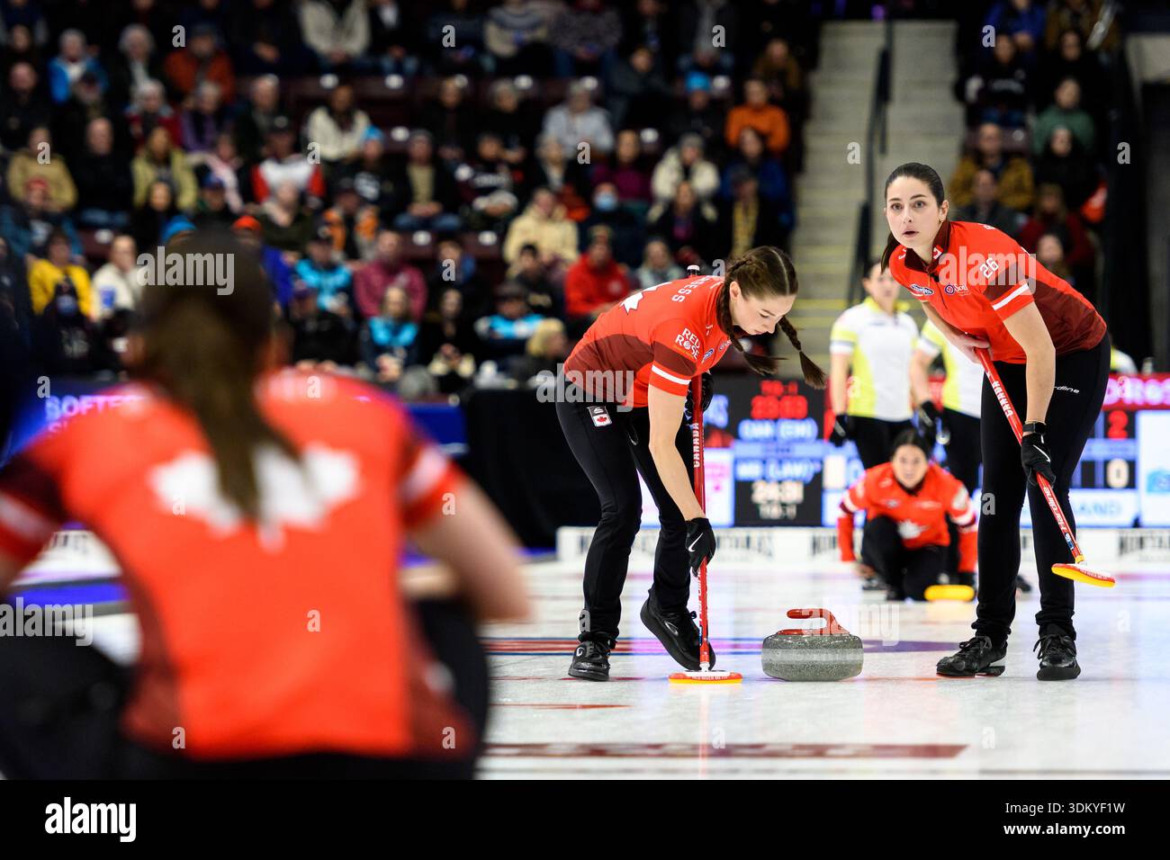 February 1, 2026, Mississauga, Ontario, Canada: KARLEE BURGESS (left ...