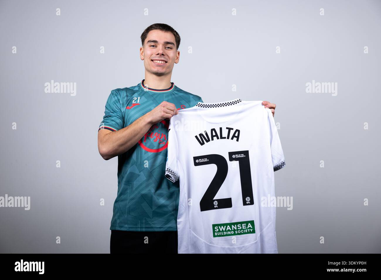 Swansea City unveil the signing of Leo Walta at the Fairwood Training ...