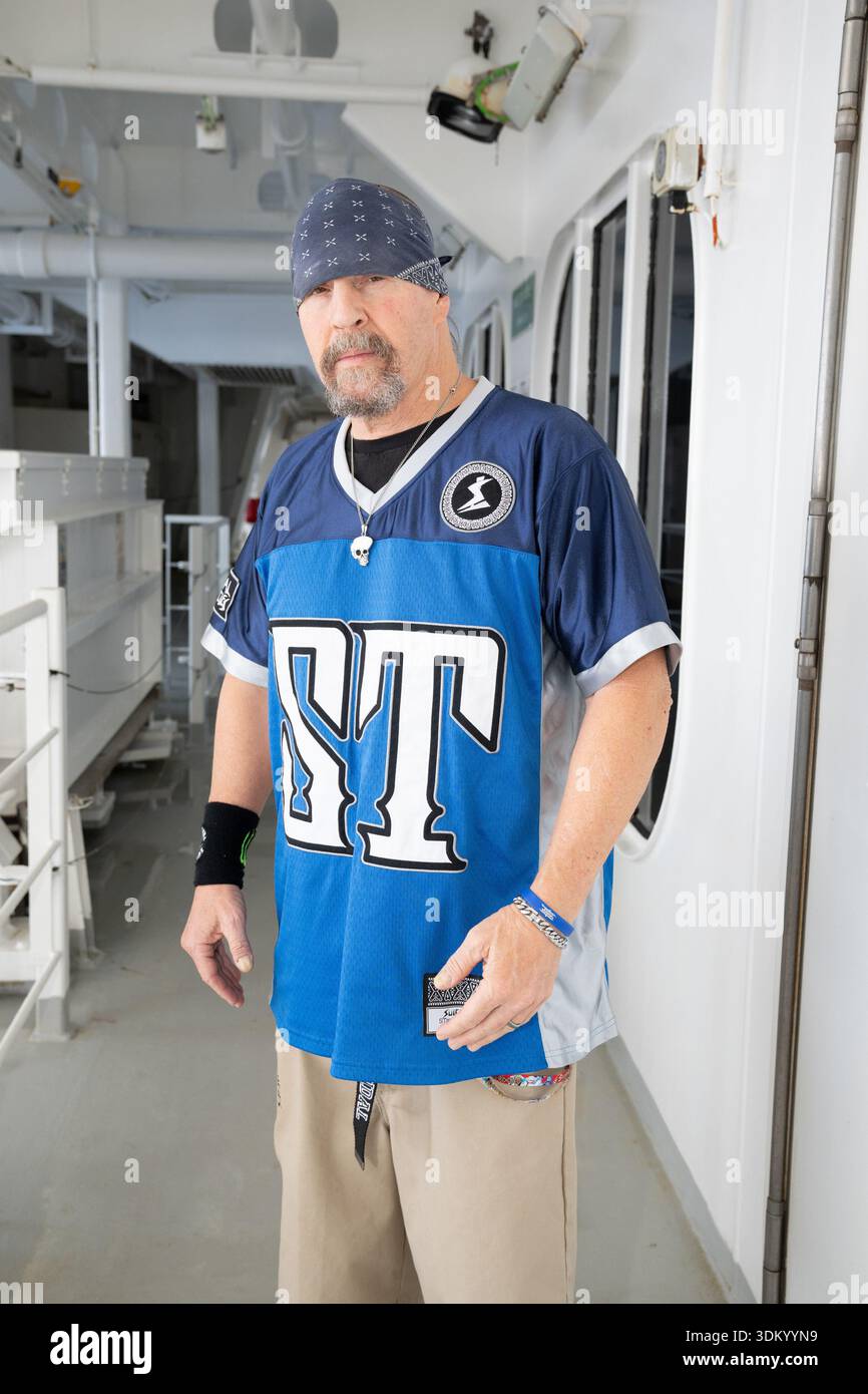 Mike Muir of Suicidal Tendencies poses during the ShipRocked cruise on ...