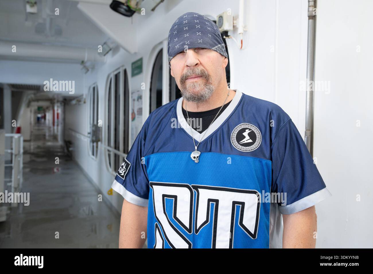 Mike Muir of Suicidal Tendencies poses during the ShipRocked cruise on ...