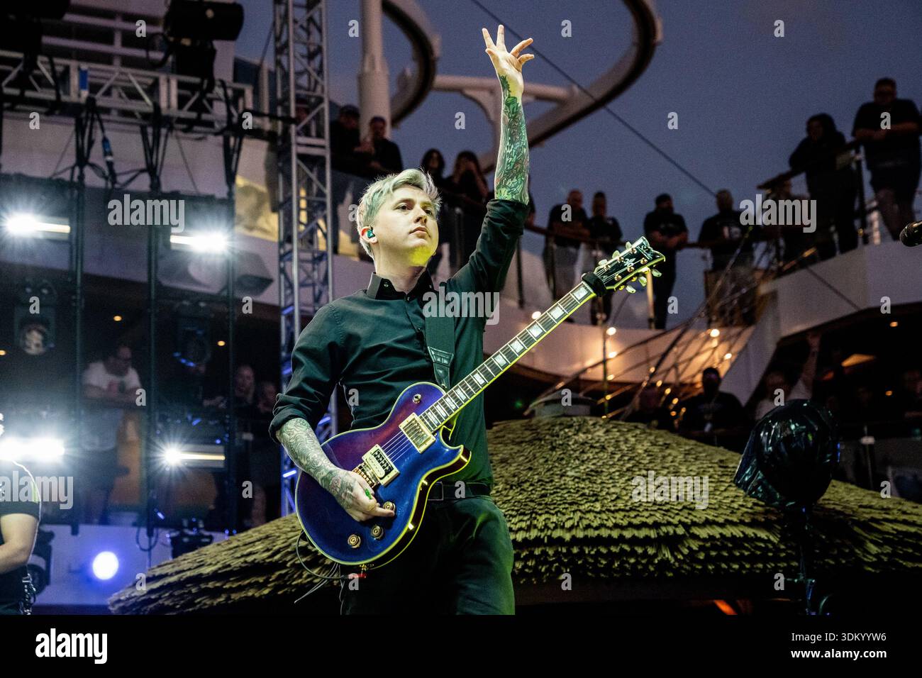 Cody Weissinger of The Funeral Portrait performs during the ShipRocked ...