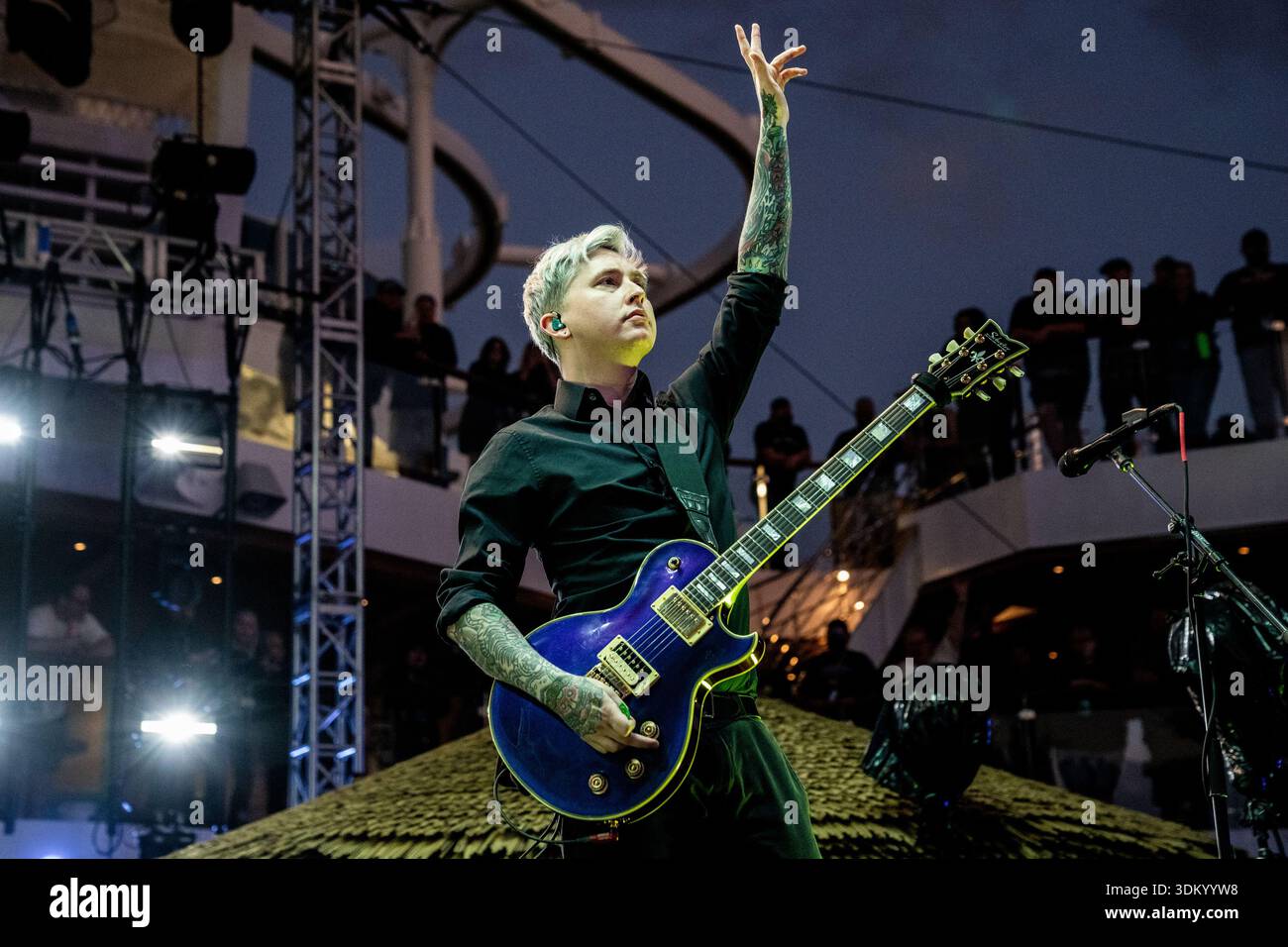 Cody Weissinger of The Funeral Portrait performs during the ShipRocked ...