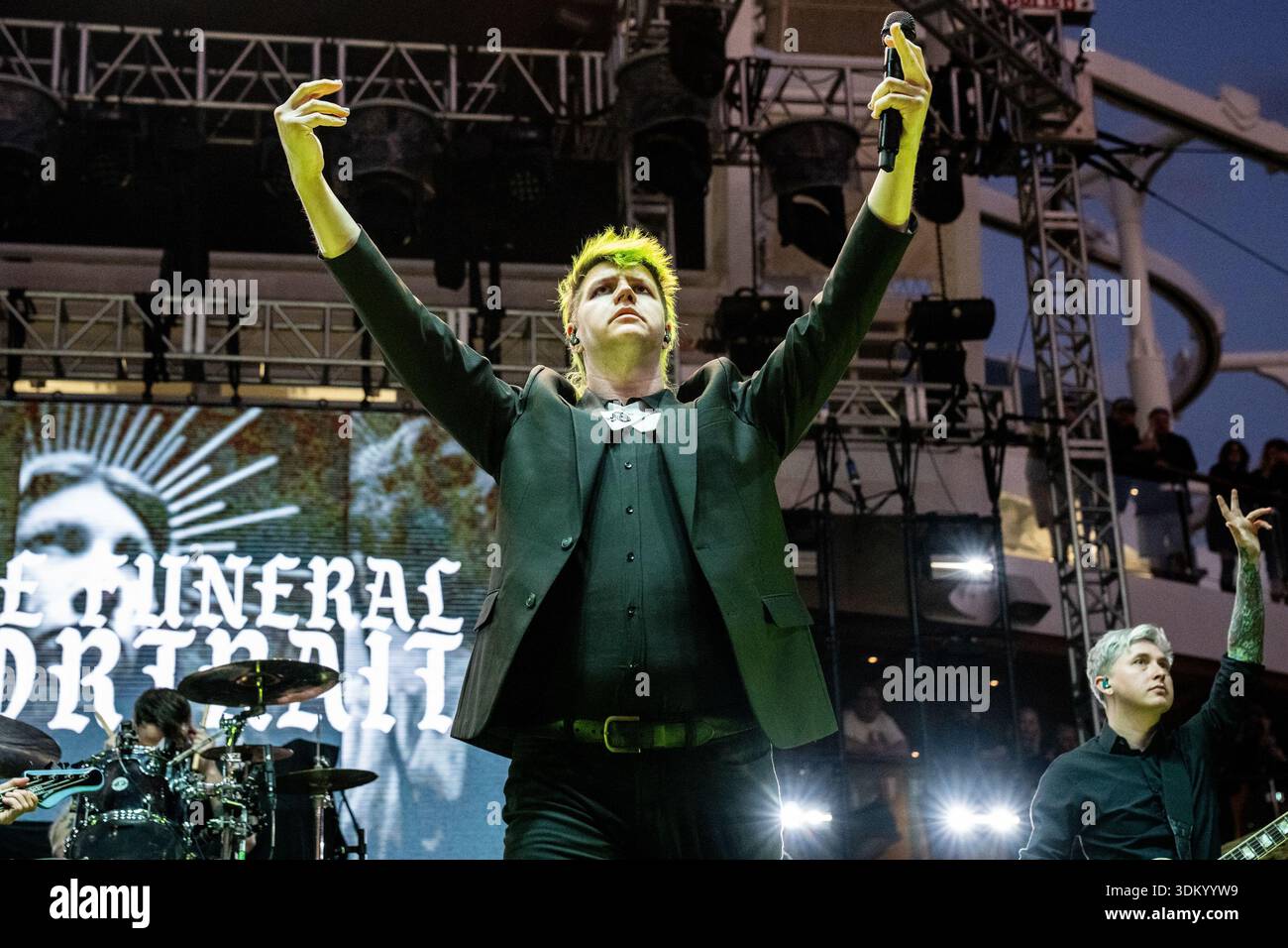 Lee Jennings of The Funeral Portrait performs during the ShipRocked ...