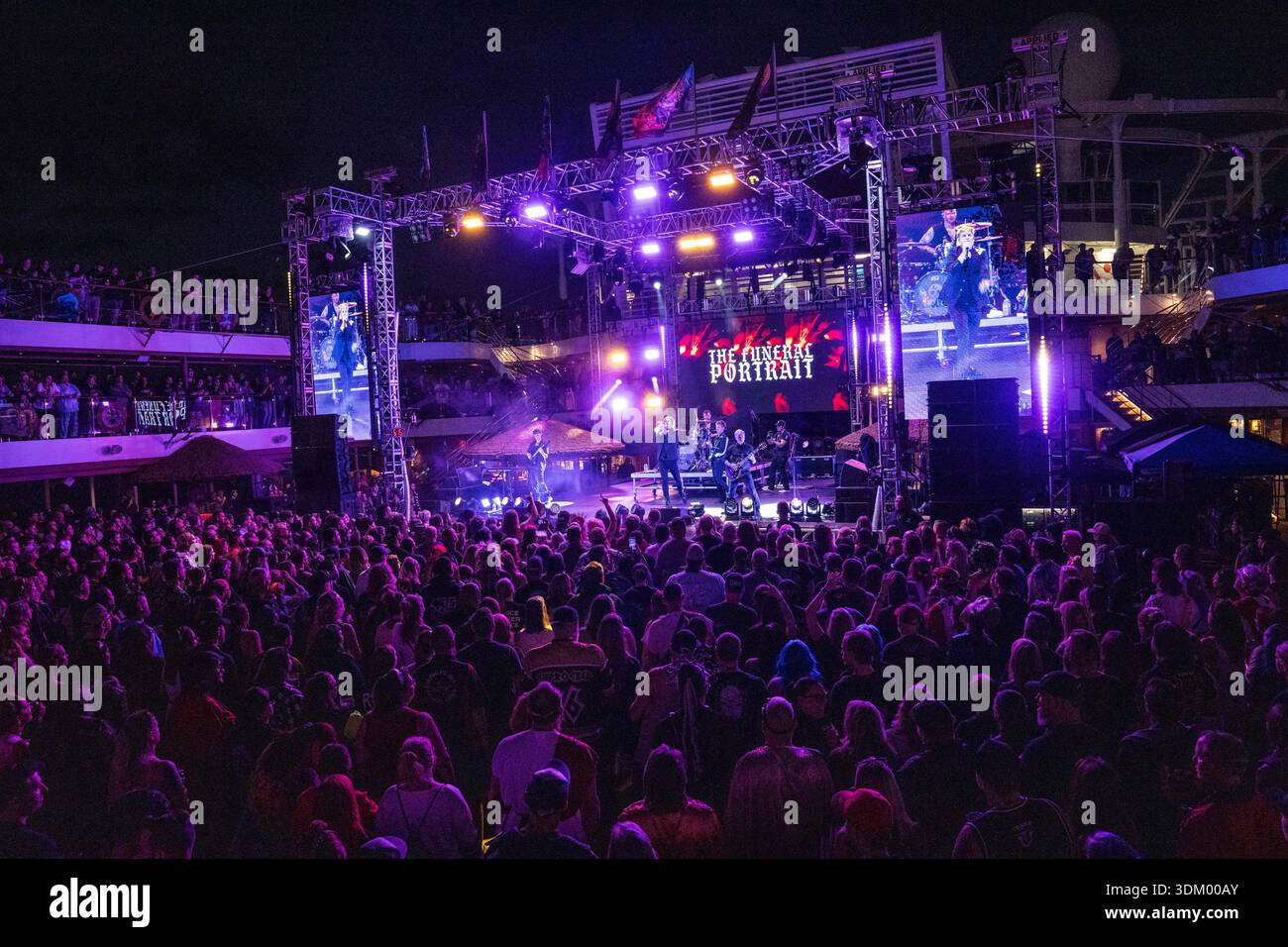 Lee Jennings of The Funeral Portrait performs during the ShipRocked ...