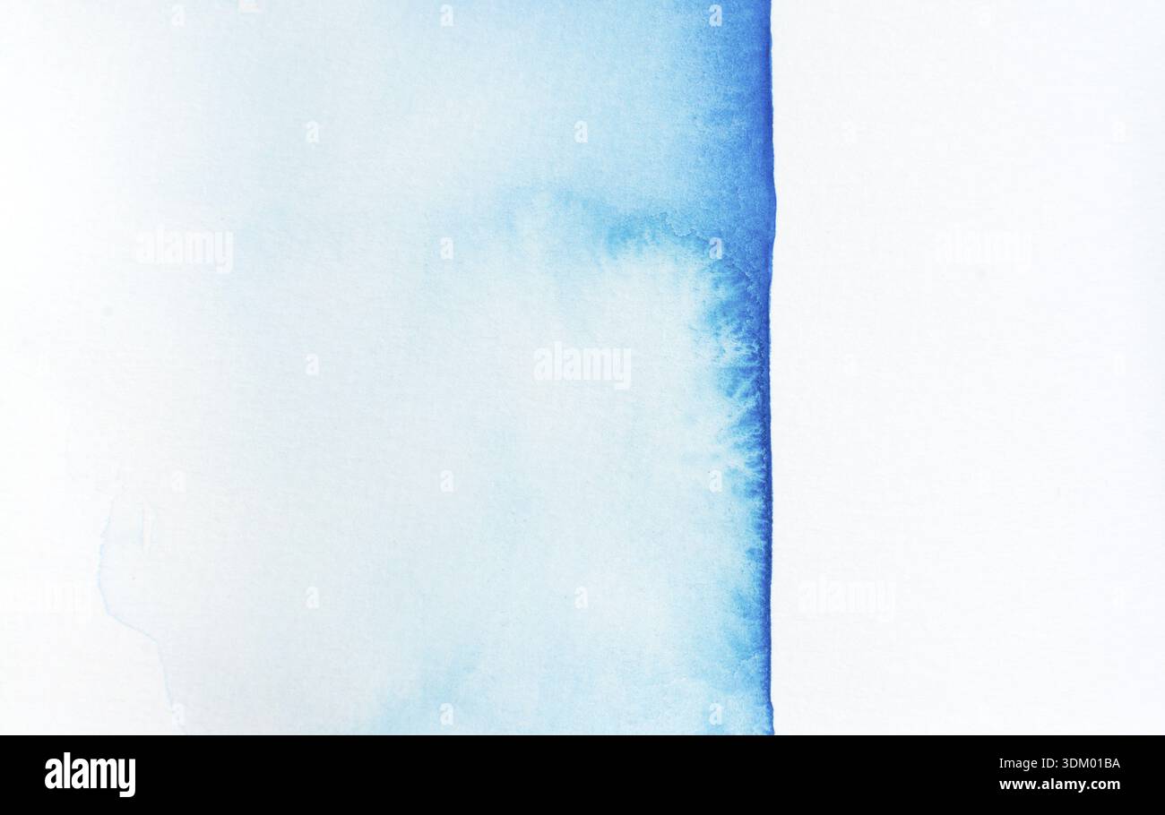 Blue watercolor margin. Abstract textured and organic watercolor ...