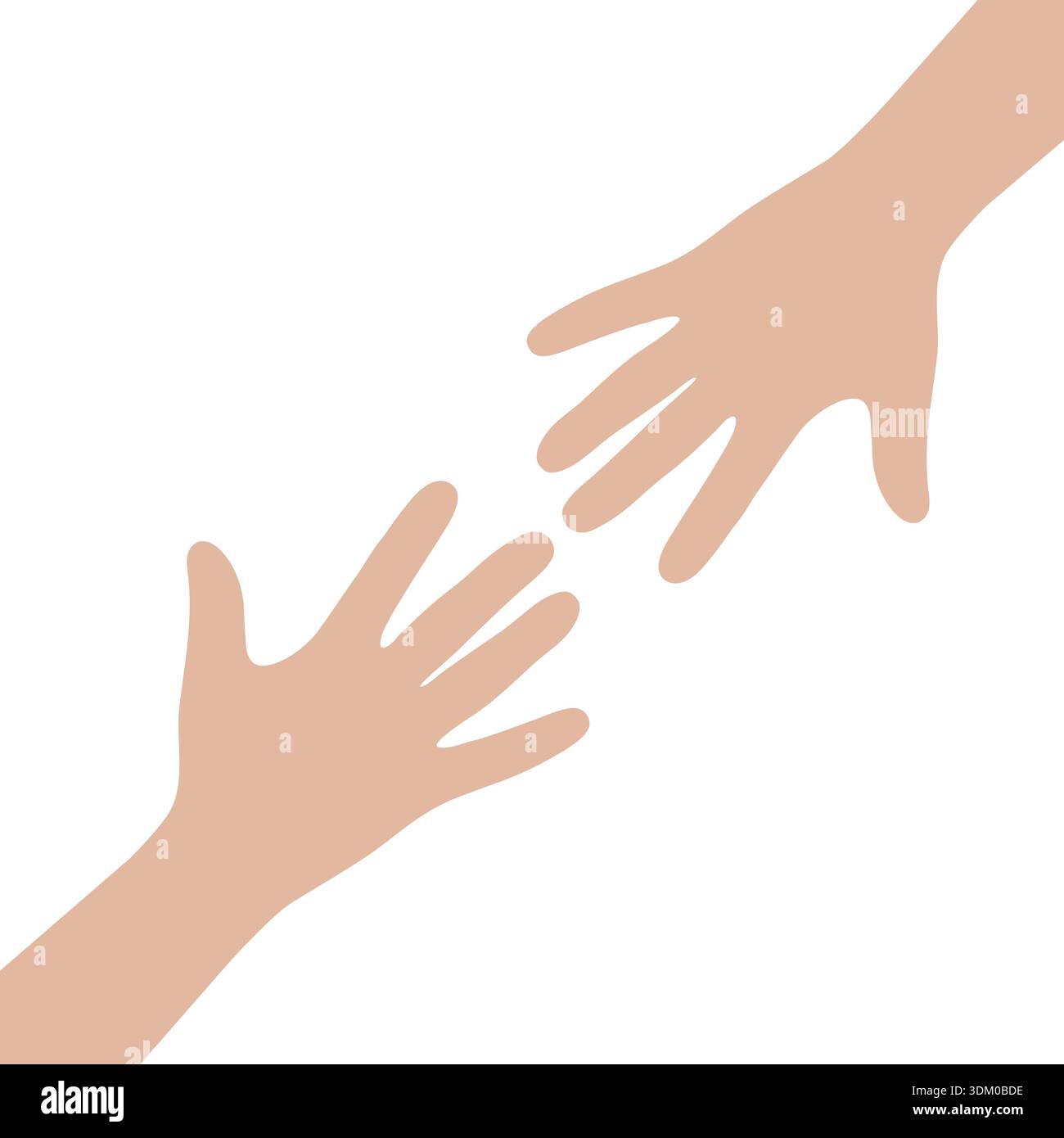 Helping hands close up Stock Vector Images - Alamy