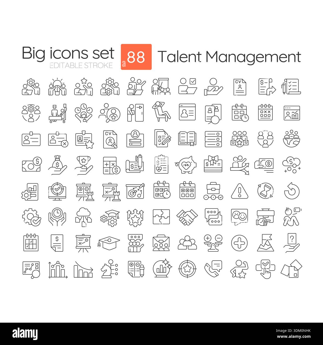 Talent development vector line hi-res stock photography and images - Alamy