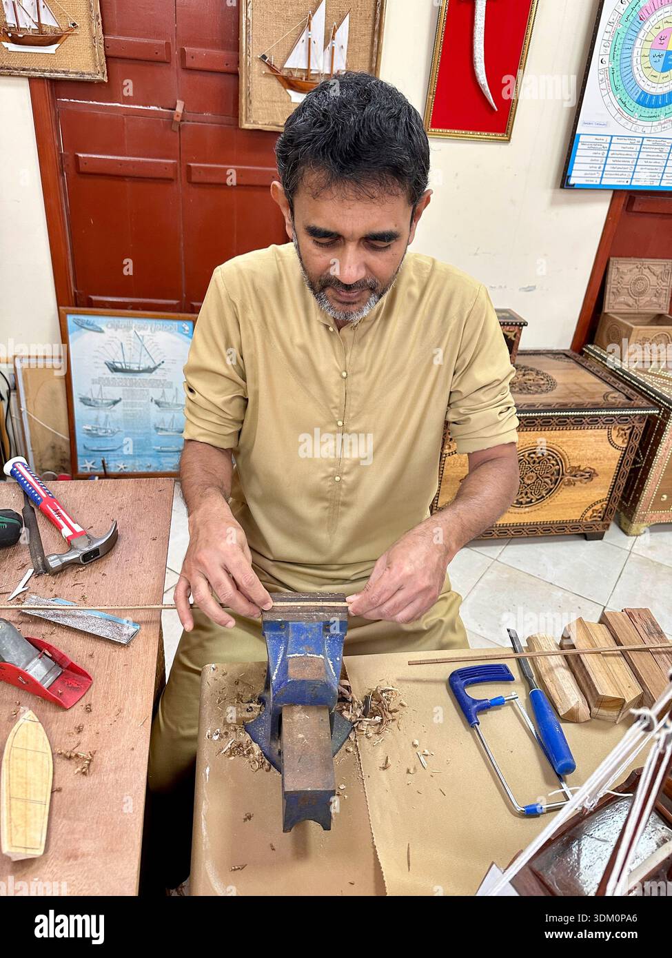 Model ship maker Stock Photo - Alamy
