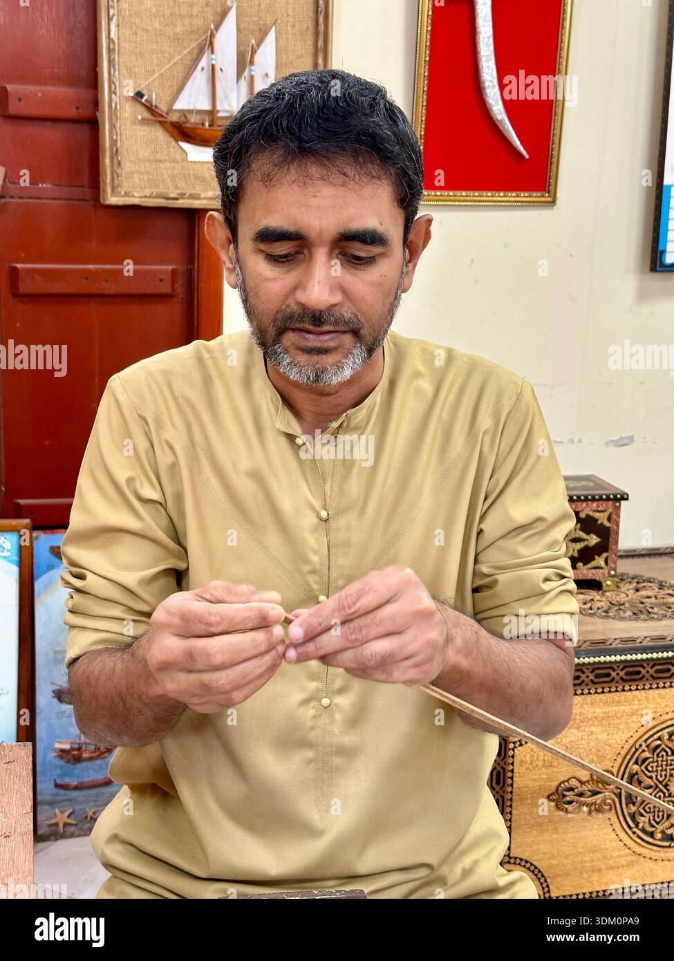 Model ship maker Stock Photo - Alamy