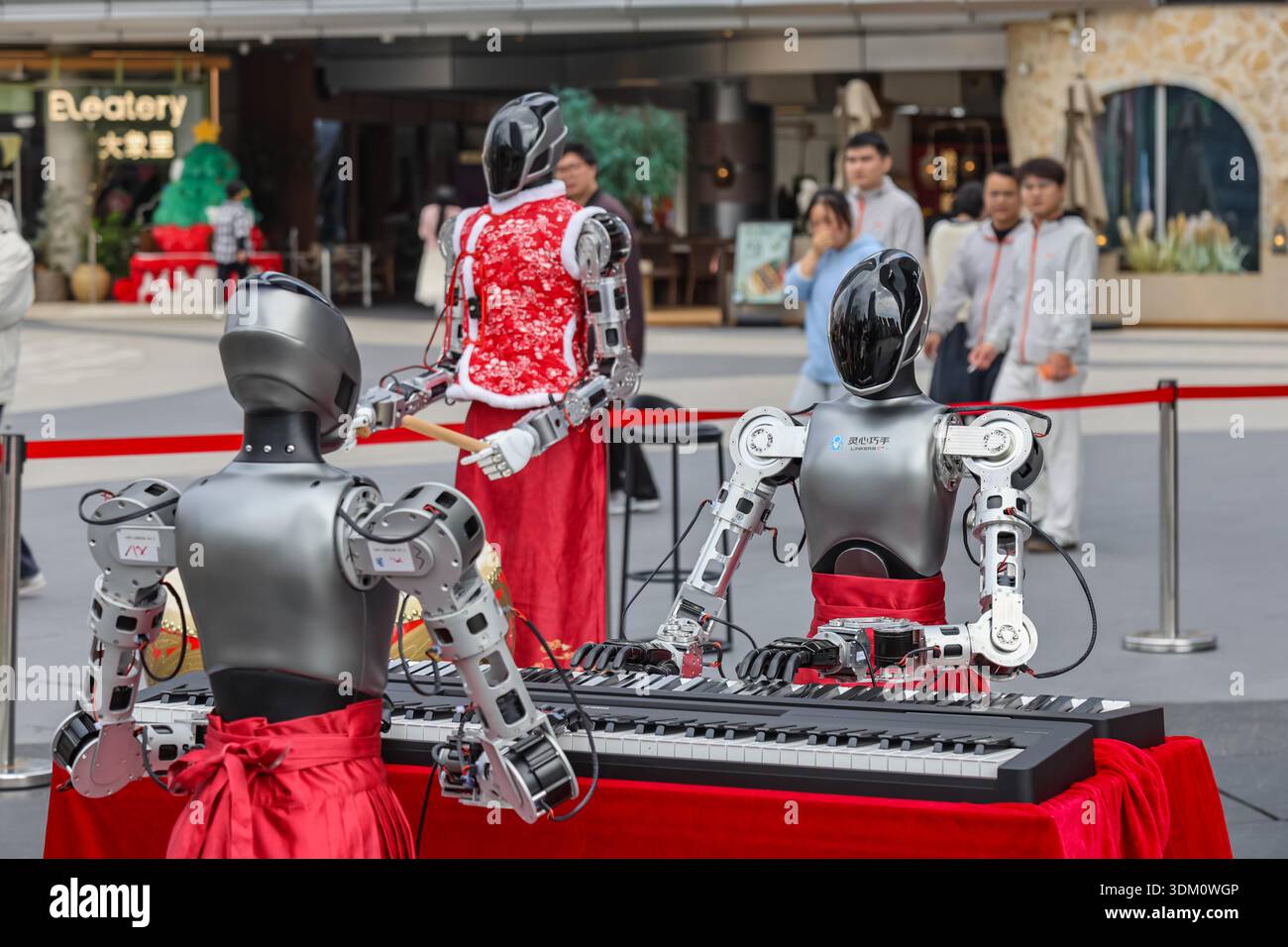 Humanoid robots perform at "World's First Robot 6S Store" in Shenzhen ...