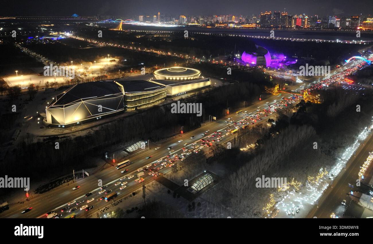 Aerial photo shows the newly built Heilongjiang Provincial Museum ...