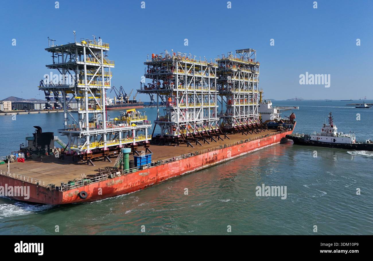 The floating production storage and offloading (FPSO) module, built by ...