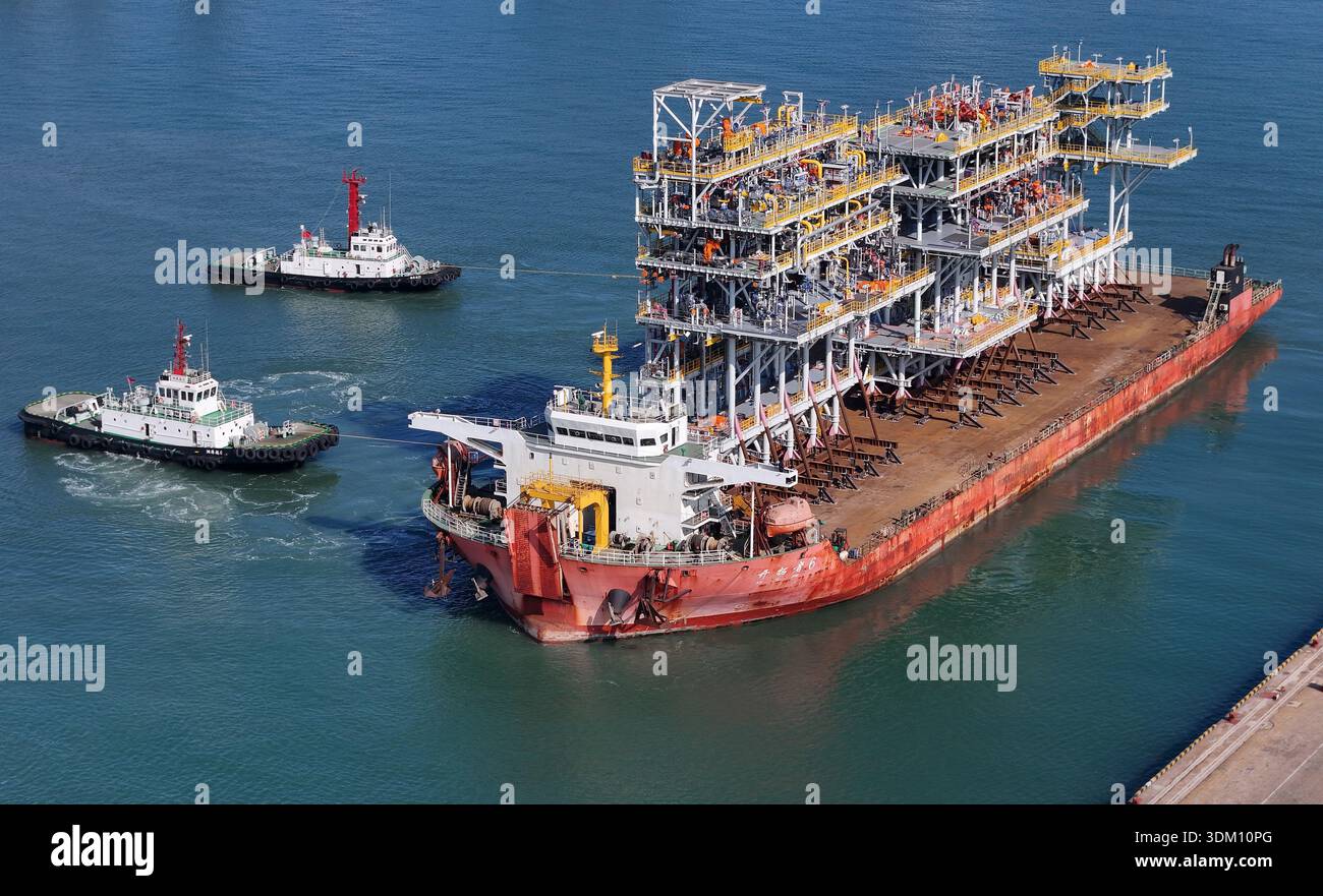 The floating production storage and offloading (FPSO) module, built by ...