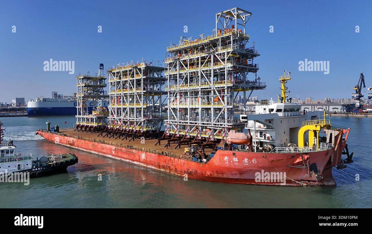 The floating production storage and offloading (FPSO) module, built by ...
