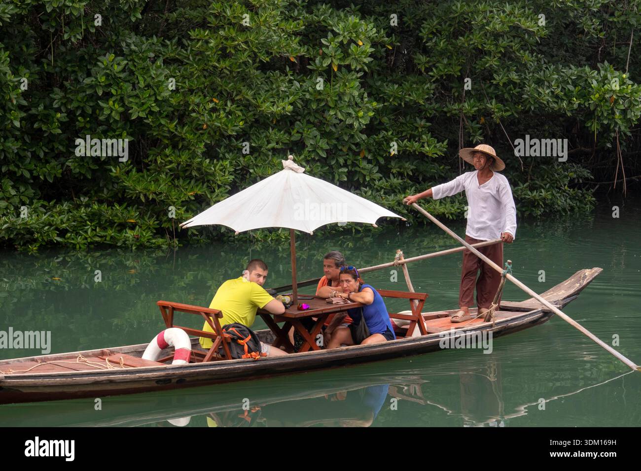 Thailand, Koh Chang, Salak Khok village, tourist gondola boat ride in ...