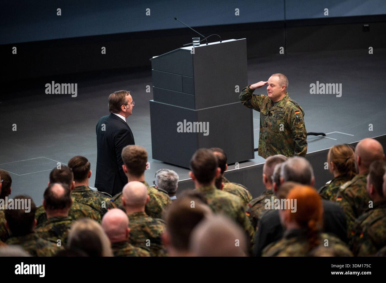 03 February 2026, Bavaria, Roth: Boris Pistorius (l, SPD), Federal ...