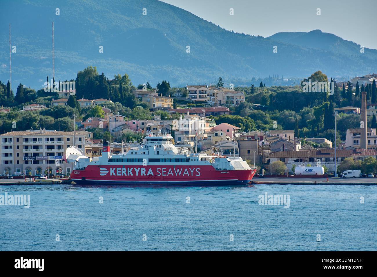 Corfu. Greece - February 03, 2026: Kerkyra Seaways passenger ferry ...