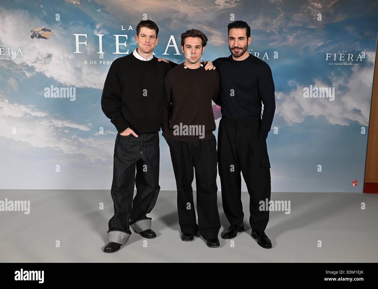 Actors Miguel Bernardeau, Carlos Cuevas and Miguel Ángel Silvestre pose ...