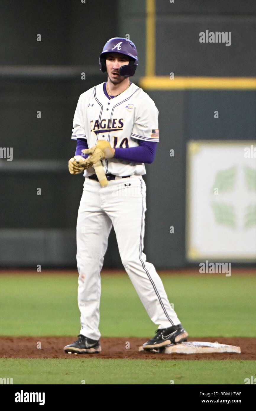Ashland University Eagles outfielder Billy Howard (14) doubles during ...