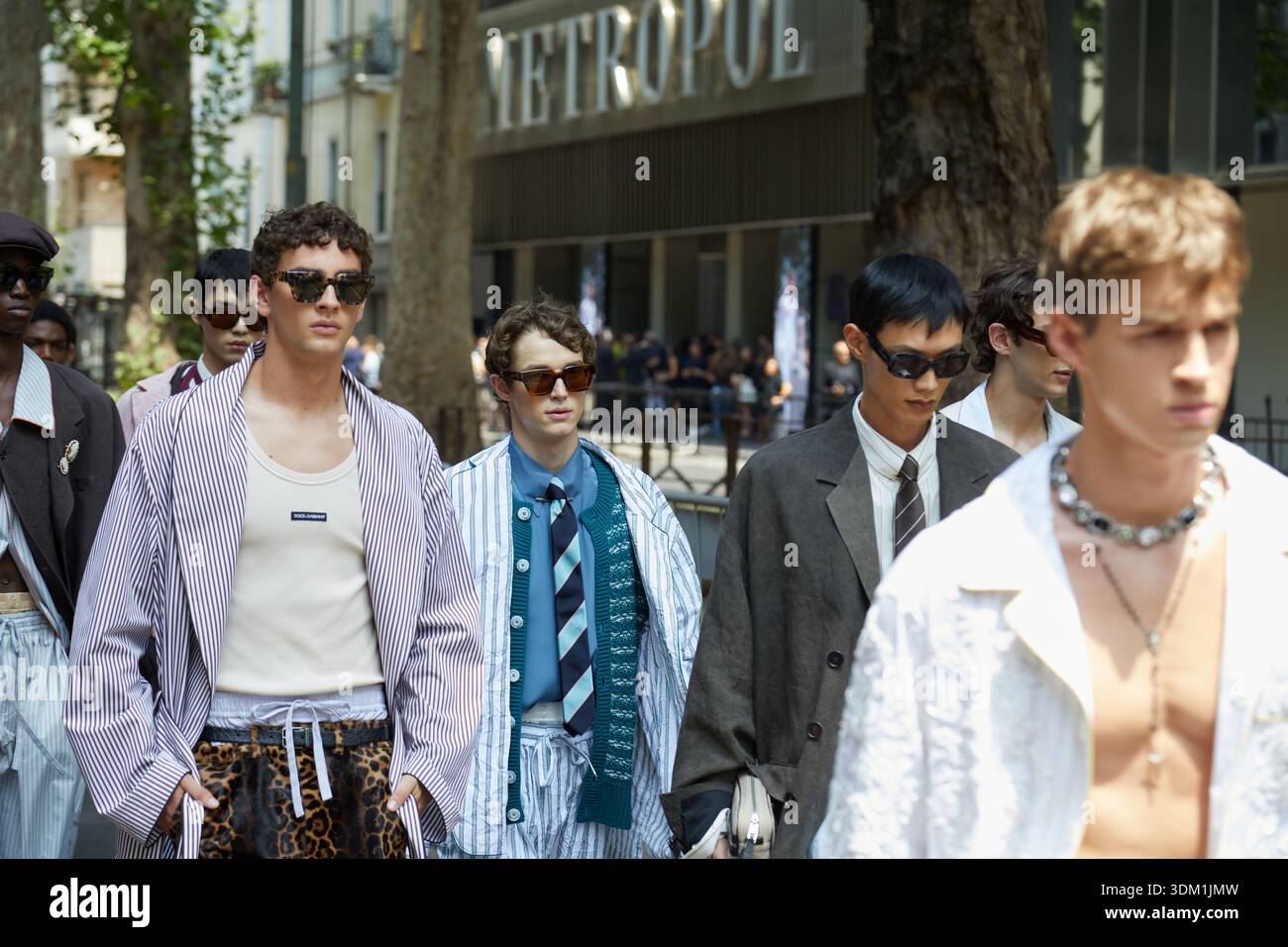 MILAN, ITALY - JUNE 21, 2025: Top models walking during Dolce and ...