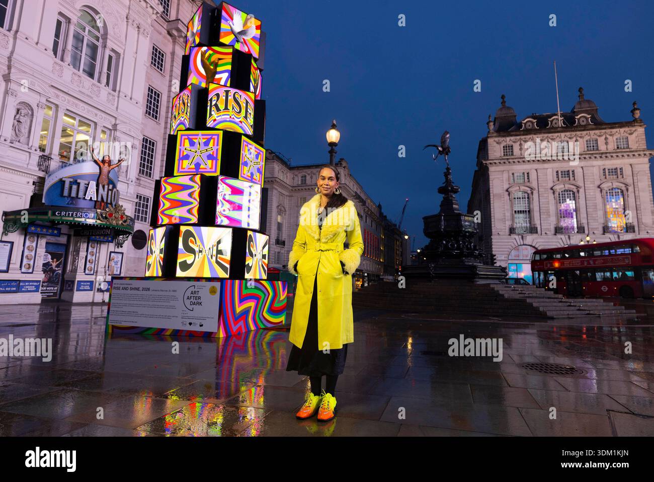 EDITORIAL USE ONLY Artist Lakwena Maciver unveils 'Rise & Shine', a 7 ...