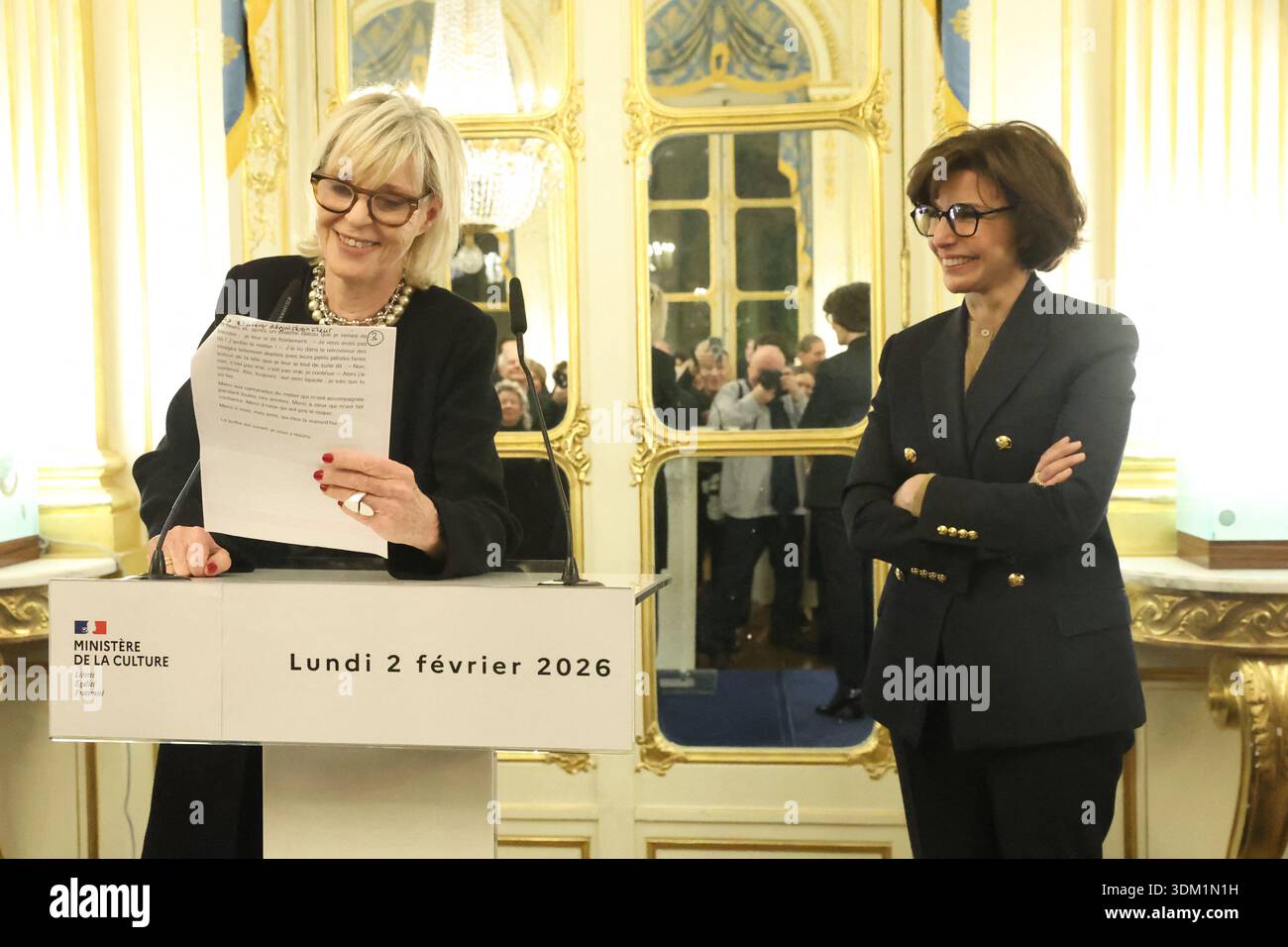 Rachida Dati presented Chantal Ladesou with the insignia of Knight of ...