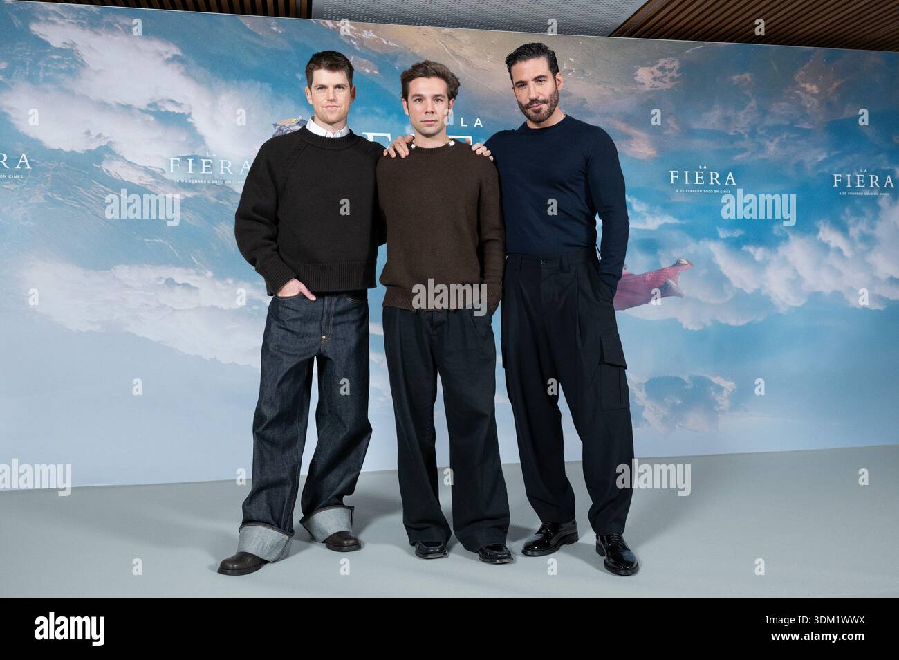 (L-R) Actors Miguel Bernardeau, Carlos Cuevas and Miguel Ángel ...