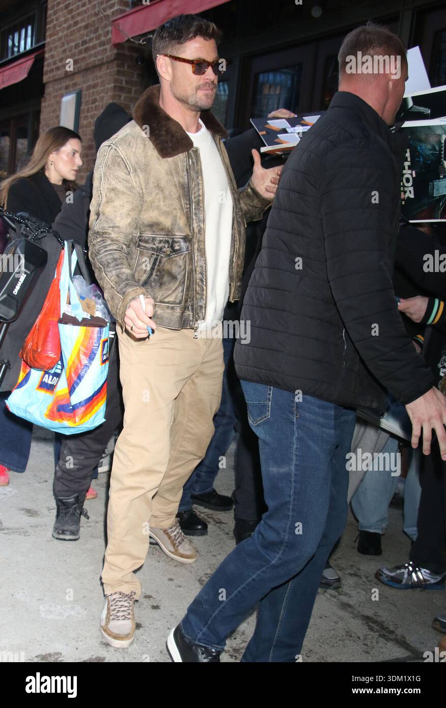 NEW YORK, NY- FEBRUARY 2: Chris Hemsworth signs autographs for fans ...