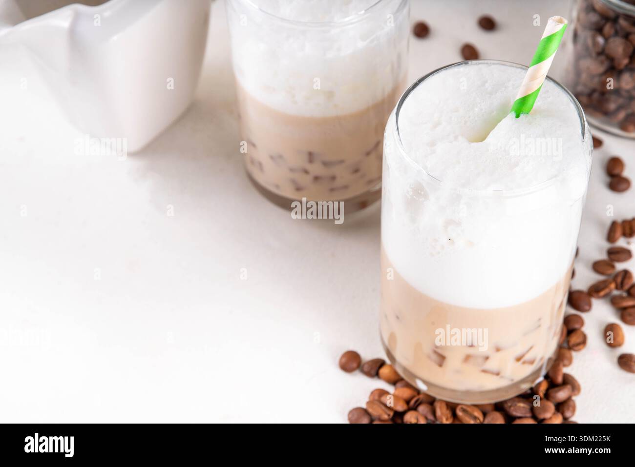 Sweet Cream Cold Foam drink, whipped cream iced coffee latte ...