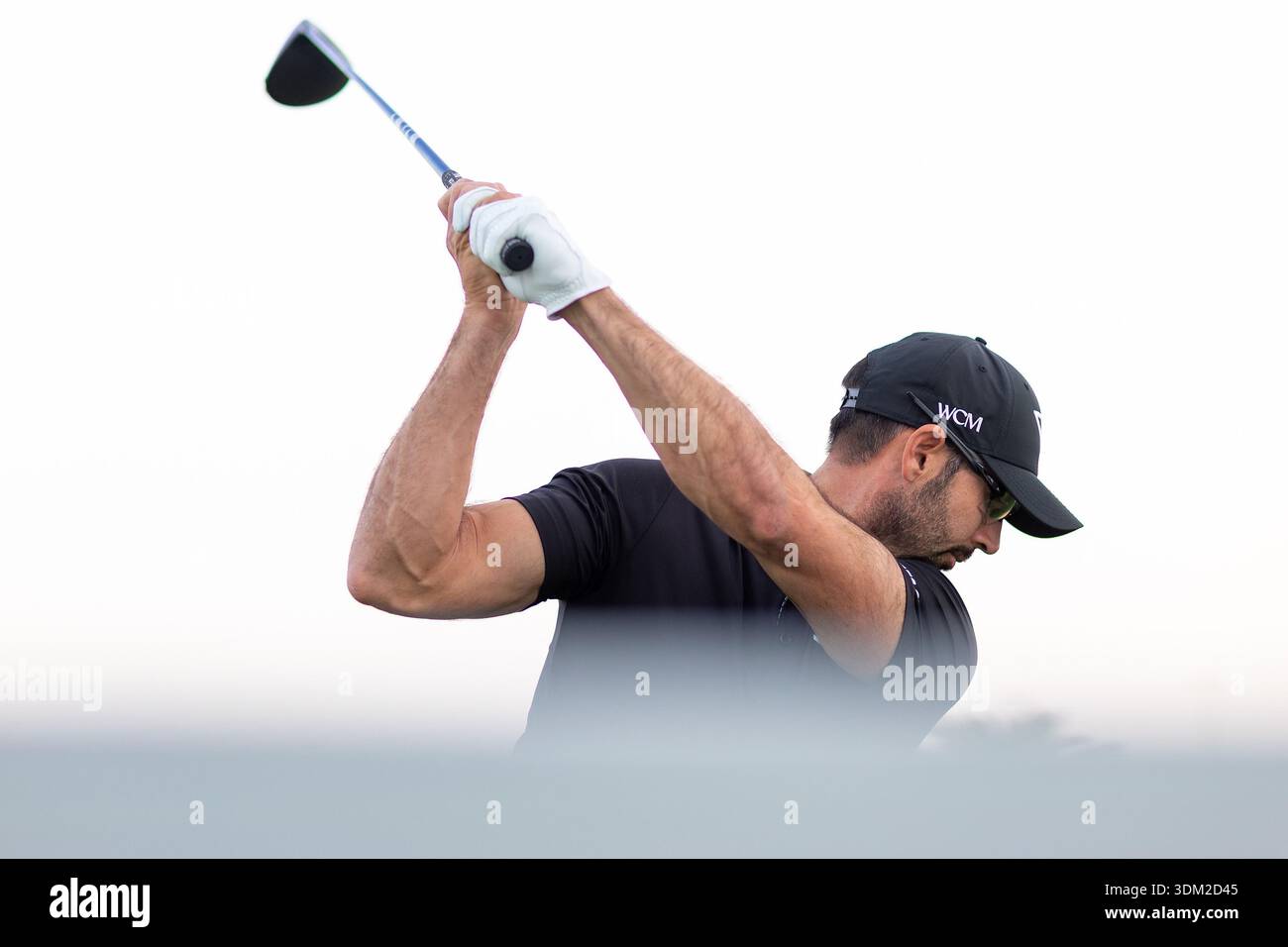 Cameron Tringale of HyFlyers GC hits his shot from the first tee during ...