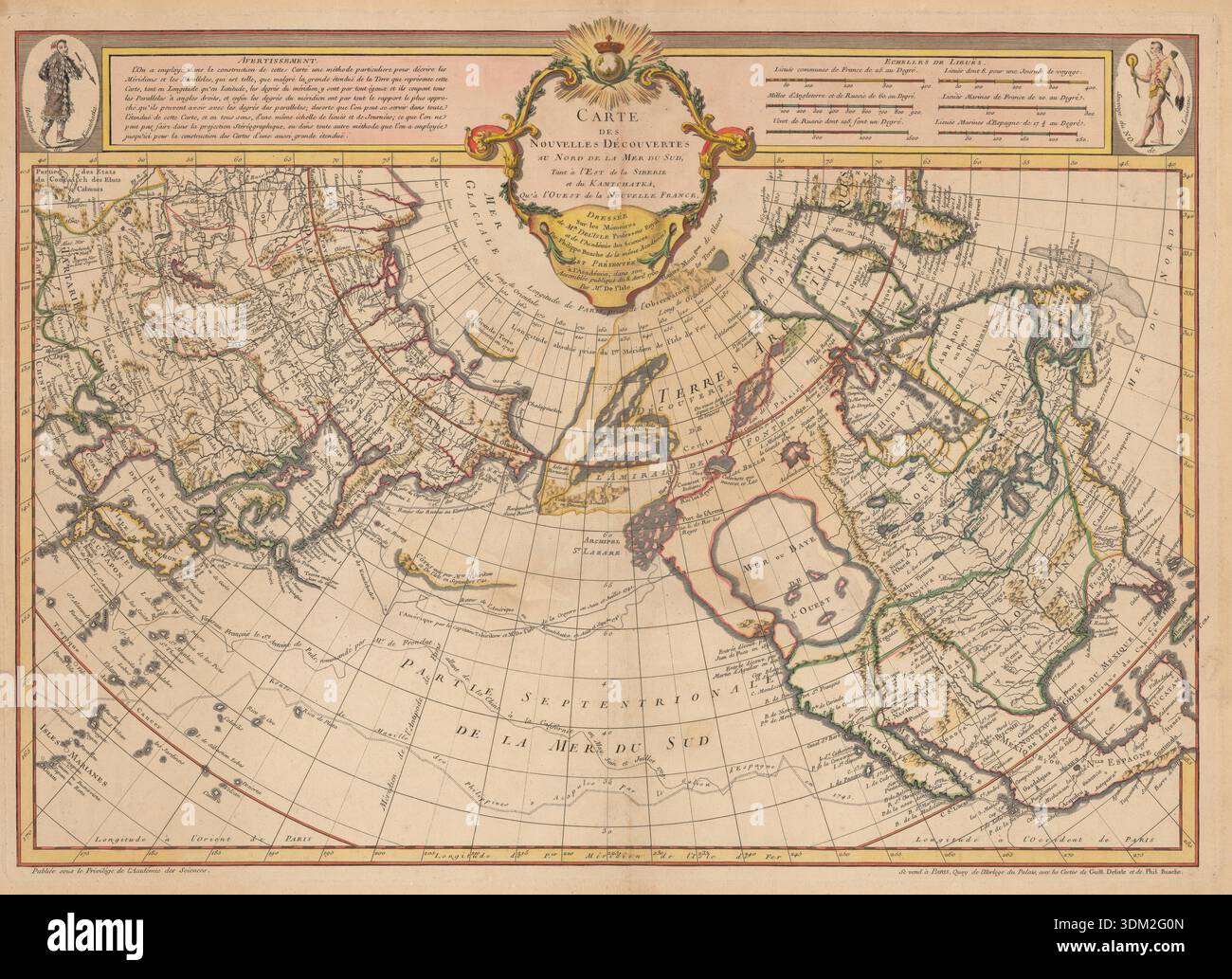 Map of new discoveries north of the South Sea, both east of Siberia and ...