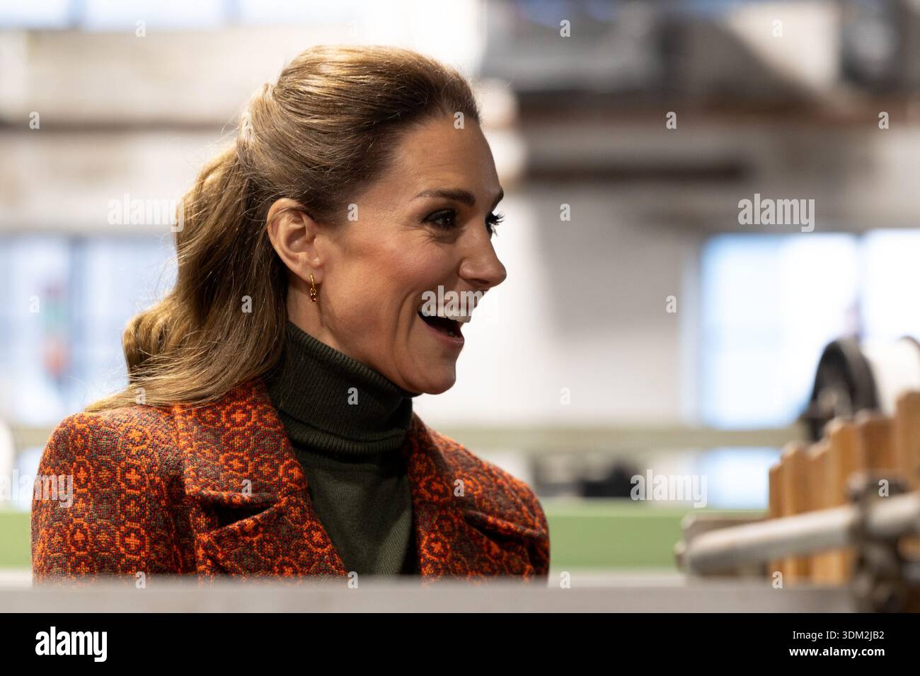 Britain's Kate, Princess of Wales visits Melin Tregwynt, a woollen mill ...