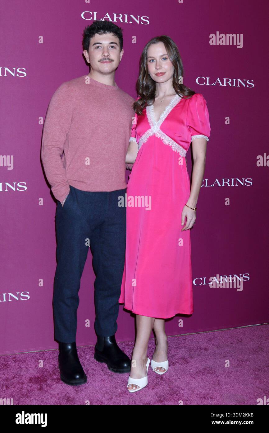 LOS ANGELES - JAN 29: Bradley Perry, Natasha Perry at the Clarins ...