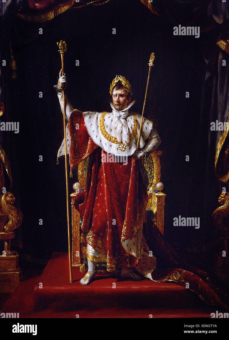 Napoleon in imperial garb by jacques louis david hi-res stock ...