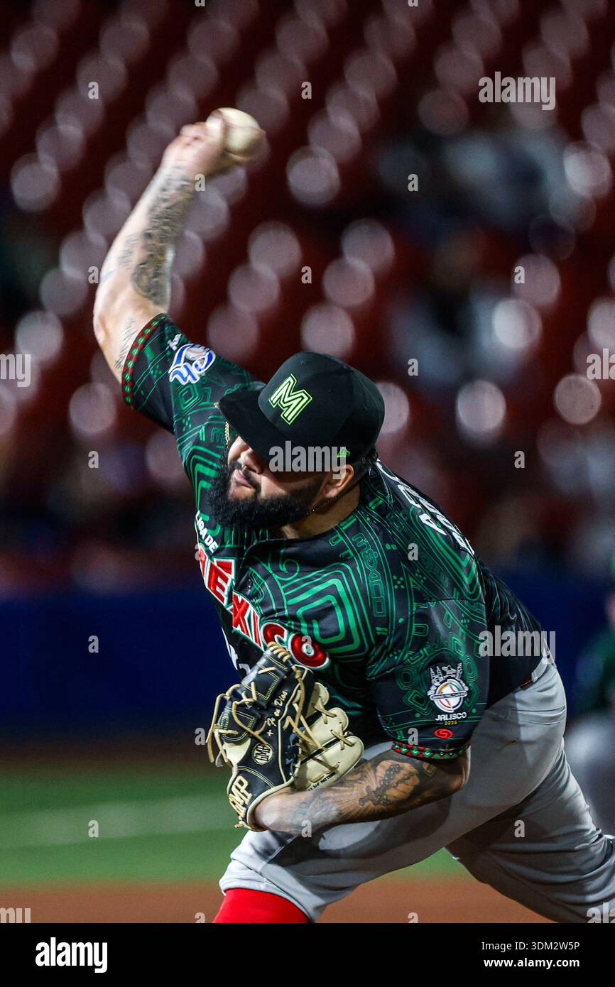 ZAPOPAN, MEXICO - FEBRUARY 2: Luis Ivan Rodriguez, starting pitcher for ...