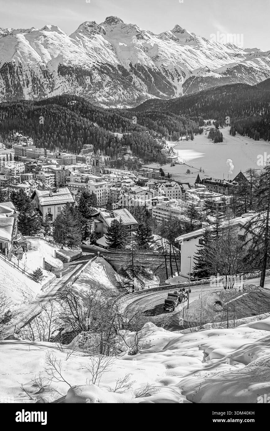 St moritz engadin switzerland Black and White Stock Photos & Images - Alamy