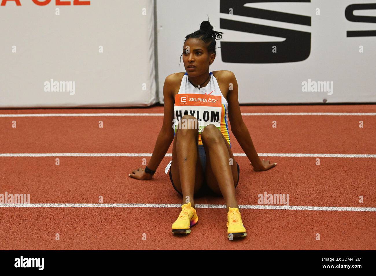 Birke Haylom of Ehiopy during the 1500m Women during the Czech Indoor ...