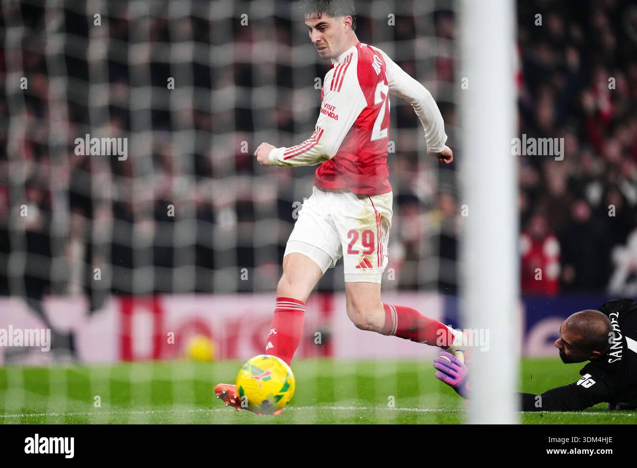 Arsenal s Kai Havertz Scores Their Side s First Goal During The Carabao