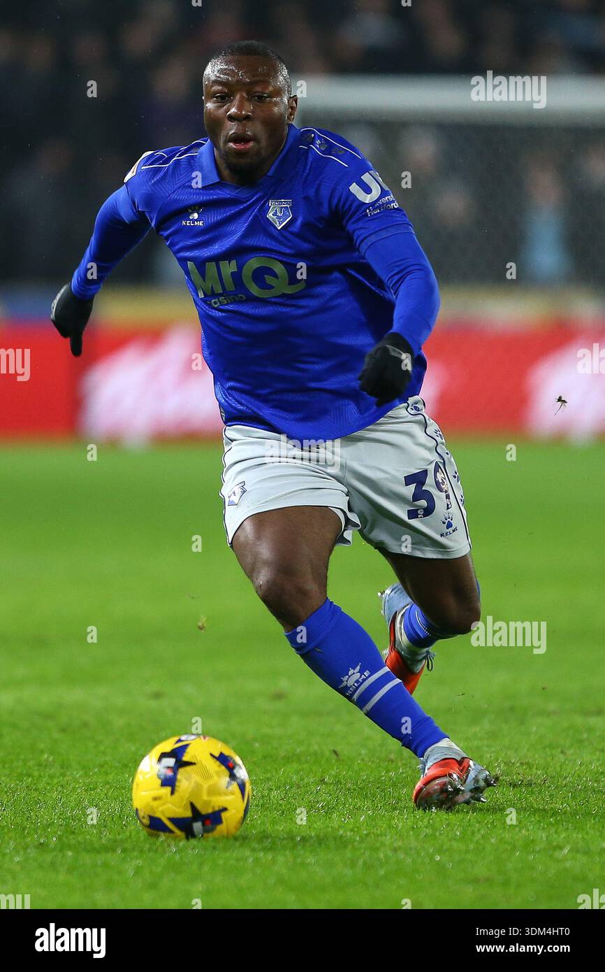 Edo Kayembe of Watford in action during the Sky Bet Championship match ...