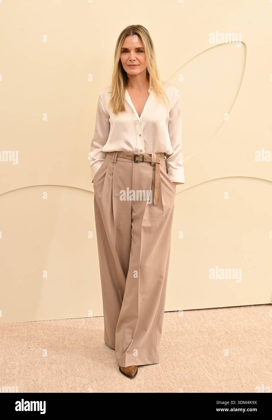 Michelle Pfeiffer arriving to Apple TV Press Day at Barker Hanger on ...