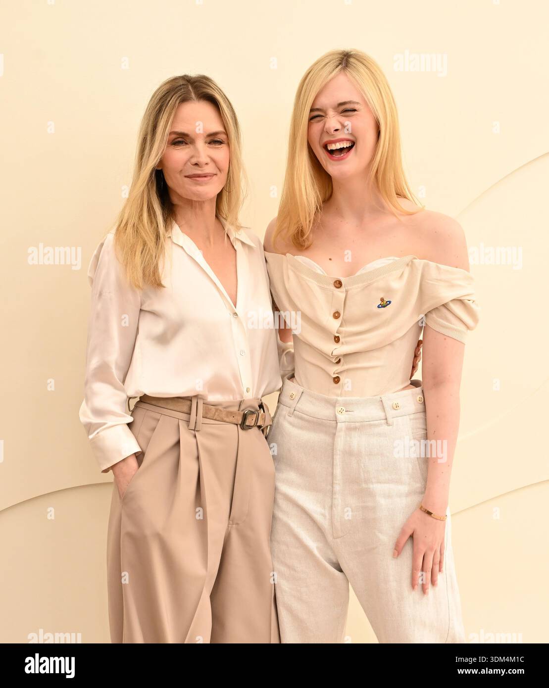 Michelle Pfeiffer and Elle Fanning arriving to Apple TV Press Day at ...