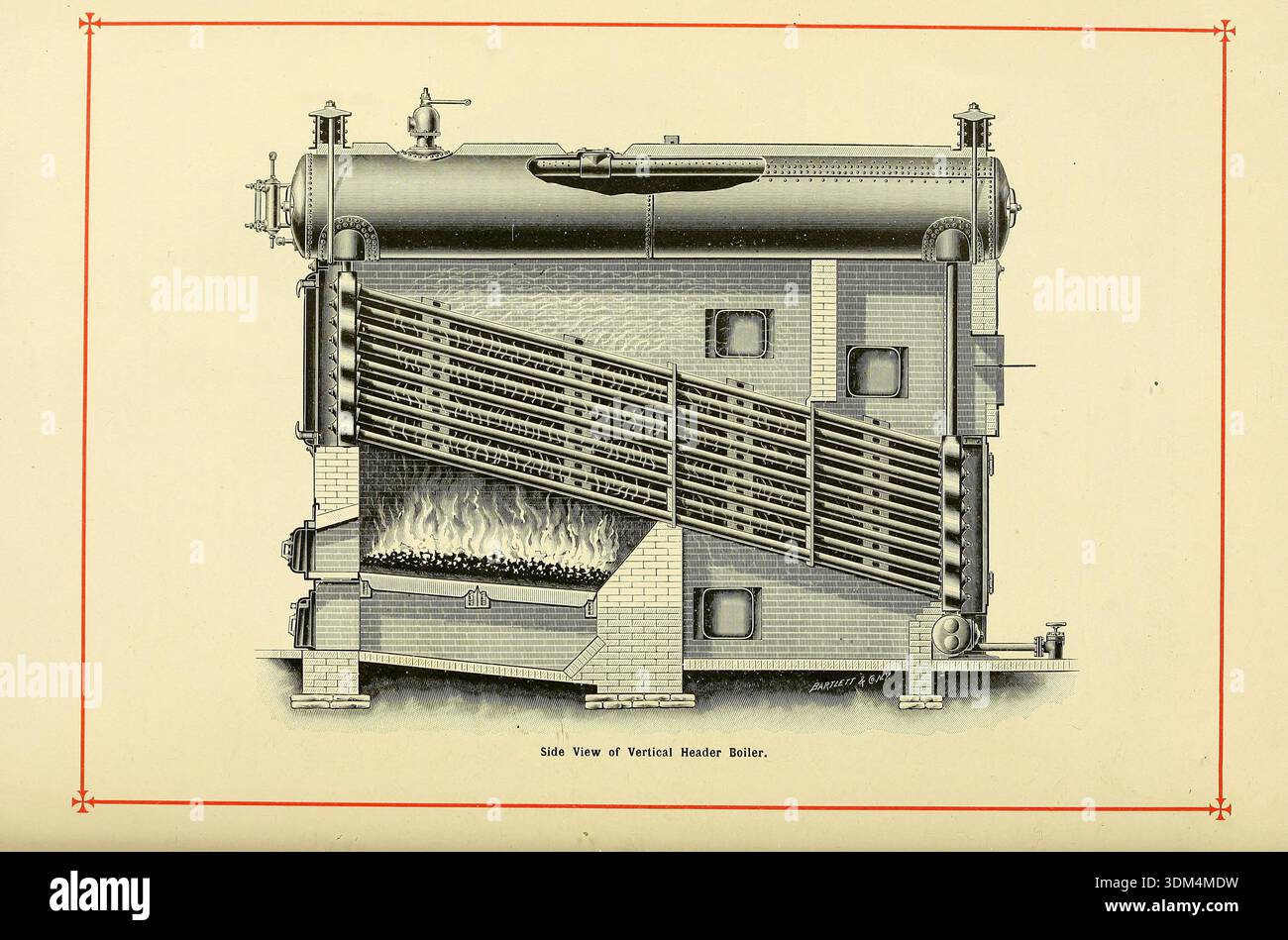 Side View of Vertical Header Boiler, Babcock & Wilcox Boilers ...