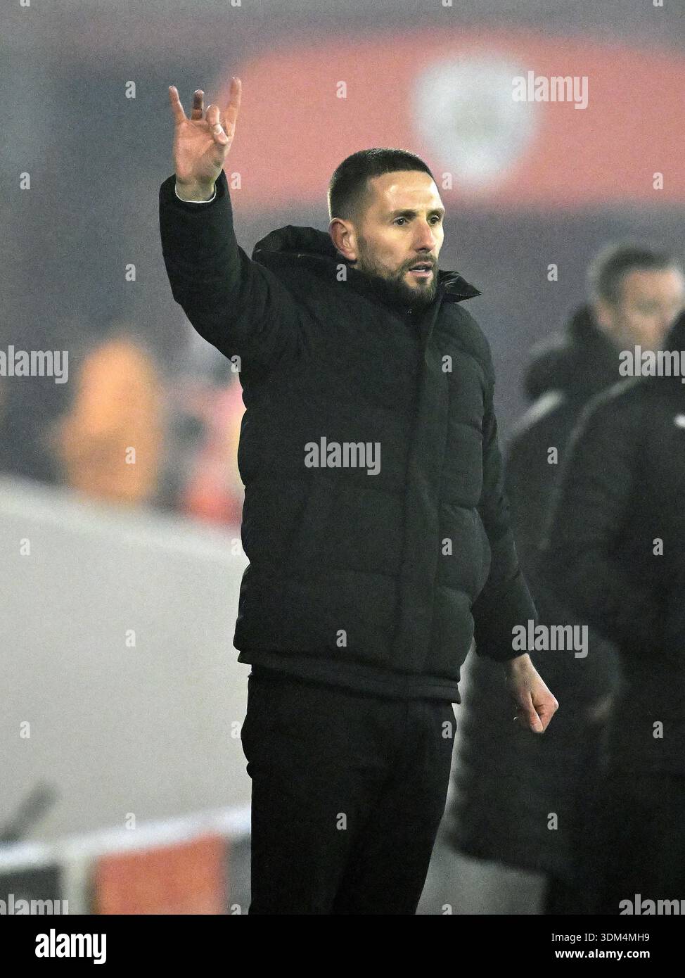 Barnsley's head coach Conor Hourihane in the match between Barnsley v ...