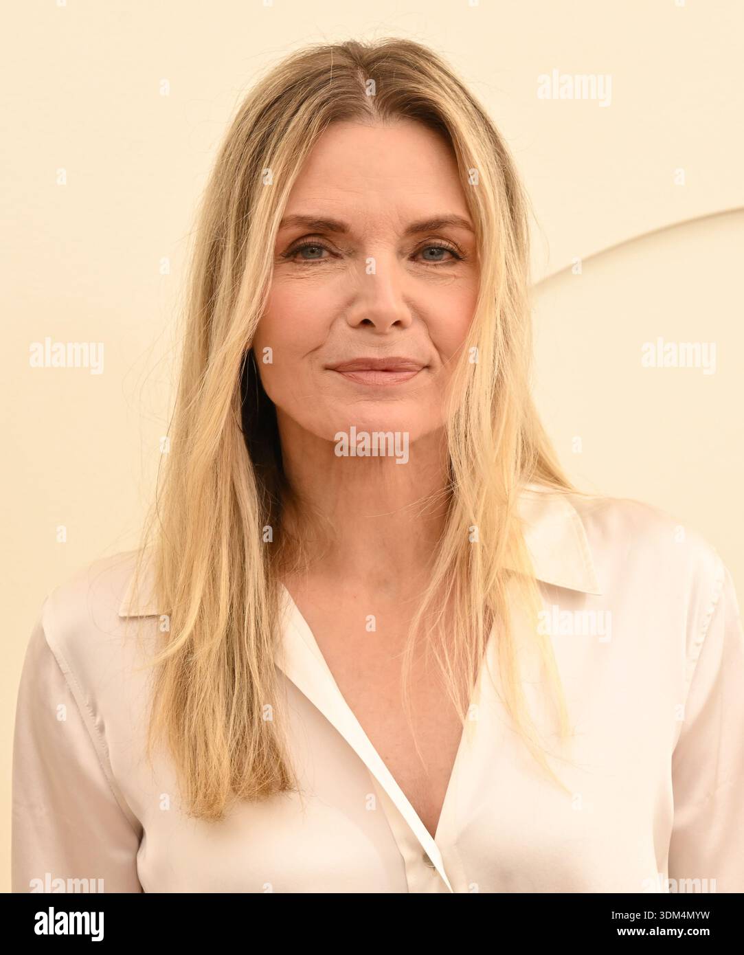 Michelle Pfeiffer arriving to Apple TV Press Day at Barker Hanger on ...