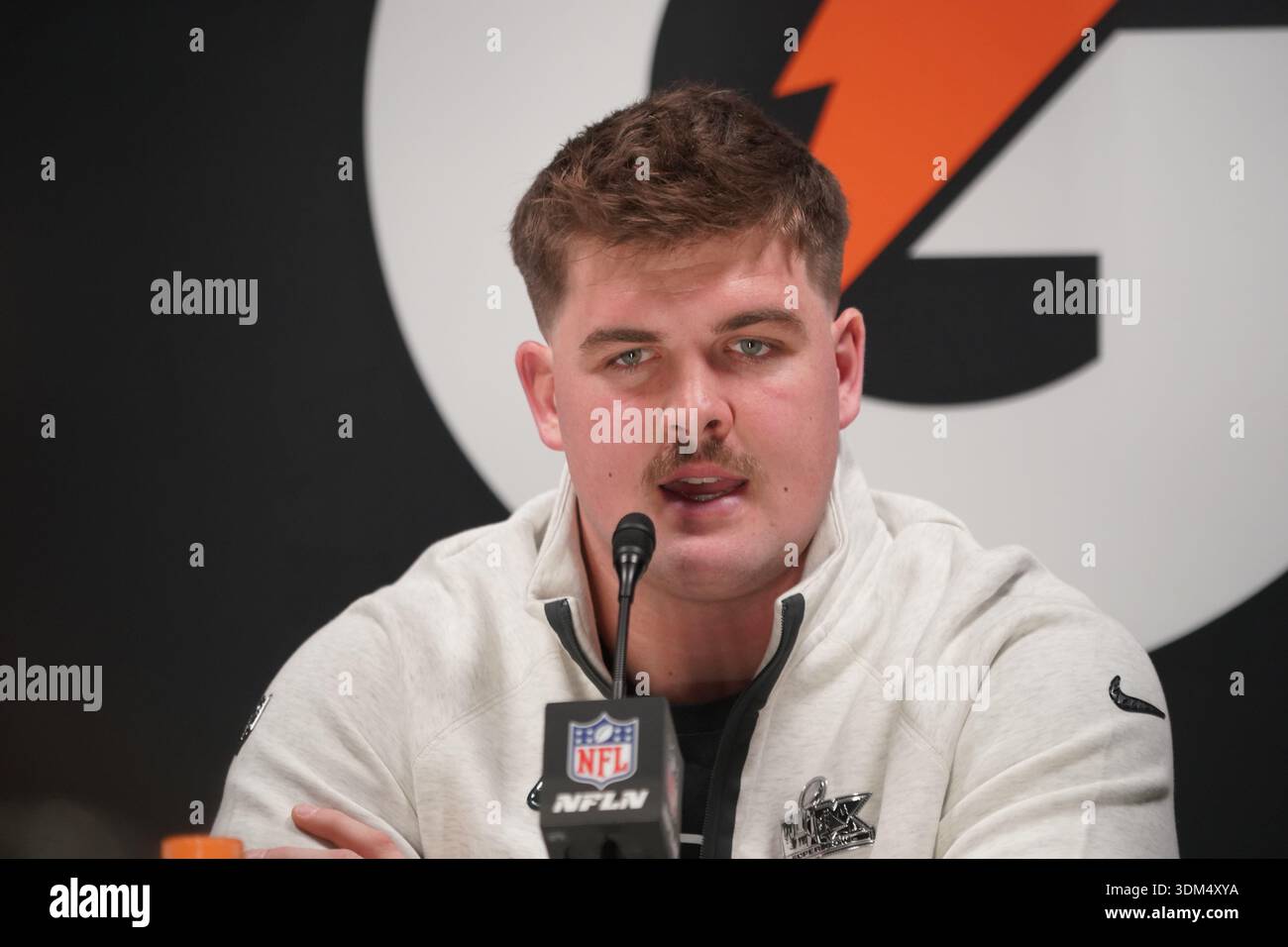 Seattle Hawks Player Grey Zeabel During the Super Bowl LX (60) Opening ...