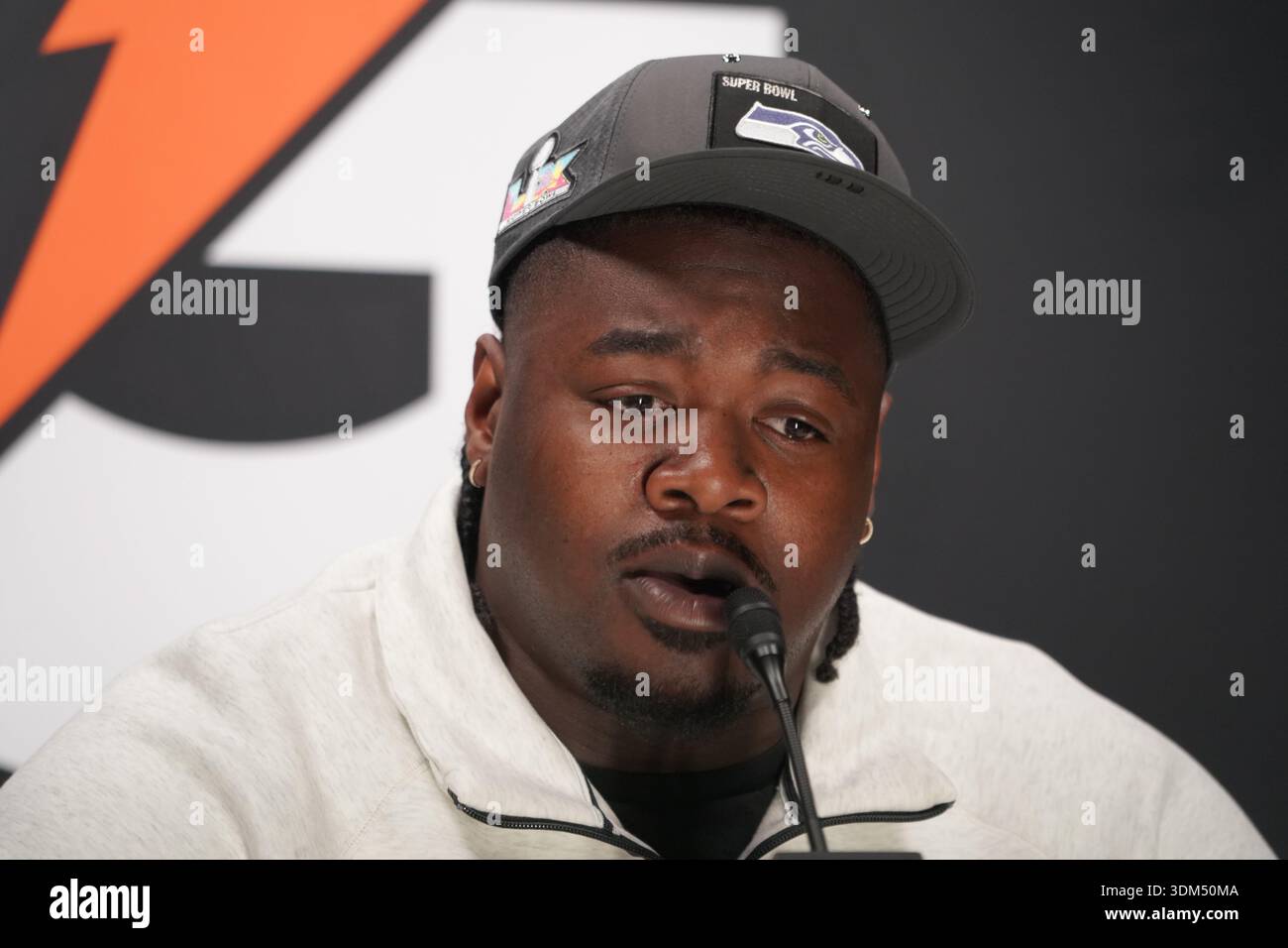 Seattle Hawks Player Jarran Reed During the Super Bowl LX (60) Opening ...