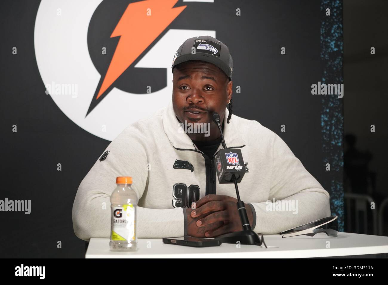 Seattle Hawks Player Jarran Reed During the Super Bowl LX (60) Opening ...