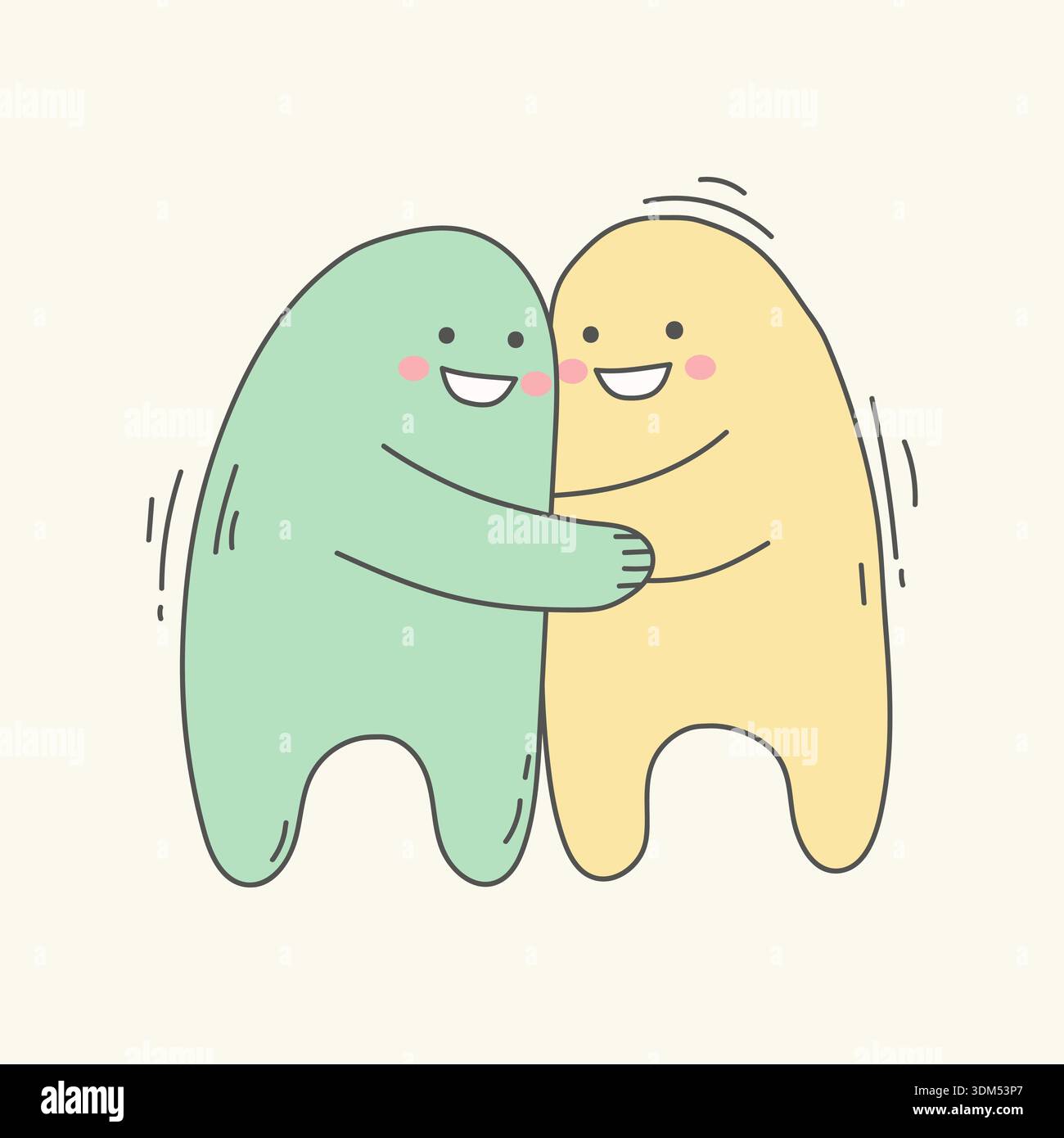 Two friends sharing hug Stock Vector Images - Alamy