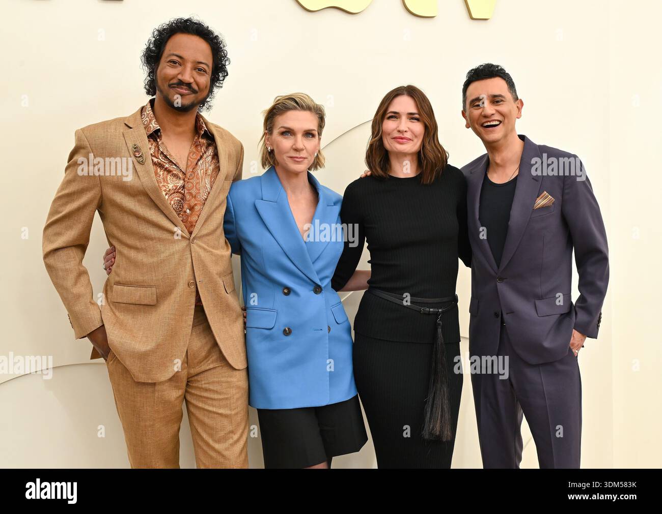 Rhea Seehorn, Karolina Wydra and Carlos-Manuel Vesga arriving to Apple ...